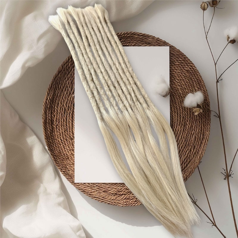 Human Hair Permanent Dreadlocks Platinum Blonde - SaltyDreads