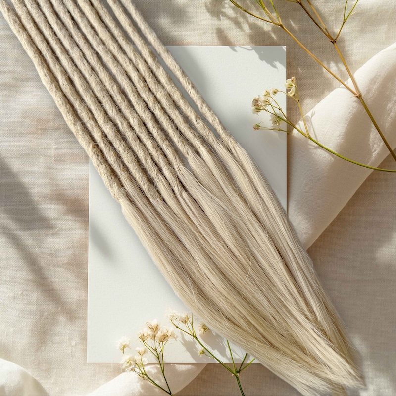 Human Hair Temporary Dreadlocks Platinum - SaltyDreads