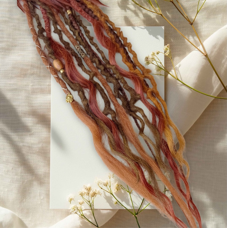 Messy Dread Bun Ponytail The Love of Copper and Spiced - SaltyDreads